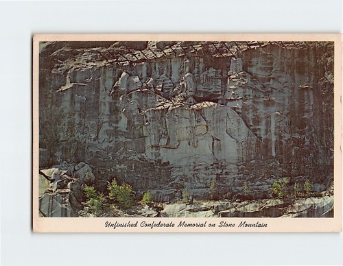 Postcard Unfinished Confederate Memorial on Stone Mountain, Georgia | eBay