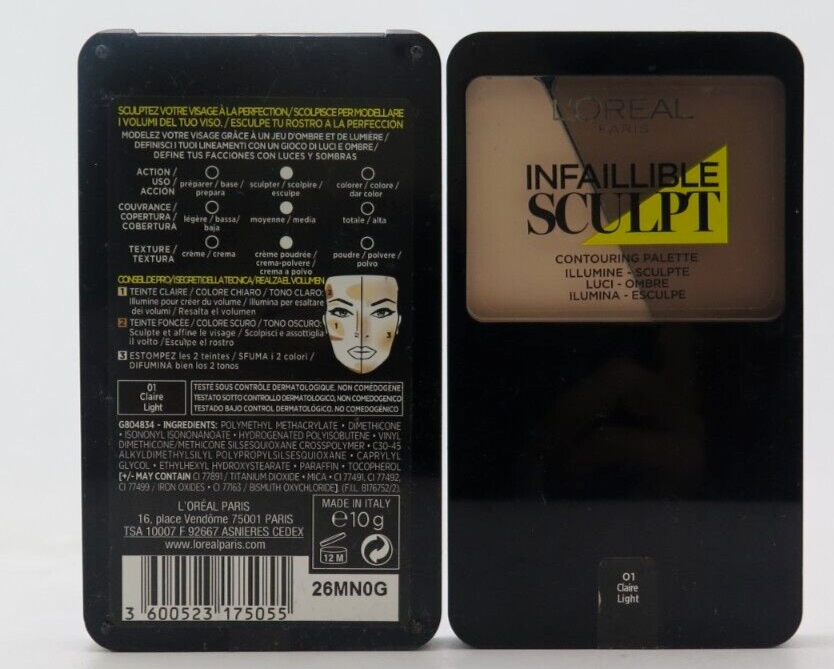 L'Oréal Paris Infallible Sculpt Contouring Palette 01 Claire Light ...