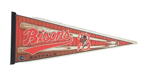 Rare Vintage Buffalo Bisons MLB AAA Baseball Full Size Felt Baseball ...