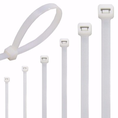 CABLE TIES ZIP TIES WHITE LONG SHORT SMALL THICK THIN LONG HEAVY DUTY ...