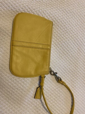 Coach Yellow Leather Wristlet | eBay