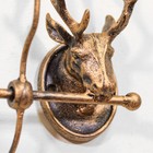 Wall Mounted Bronze Stag Deer Reindeer Coat Rack Storage Hooks Jacket ...