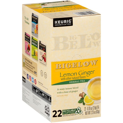 Lemon Ginger Herbal Tea Keurig K-Cups Pods, Caffeine Free Tea Keurig ...