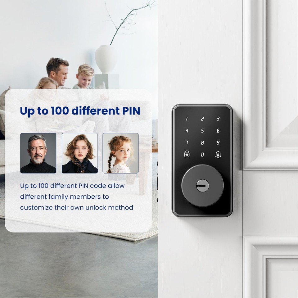 Keyless Entry Door Lock with Keypad-Electronic Door Lock with Code ...