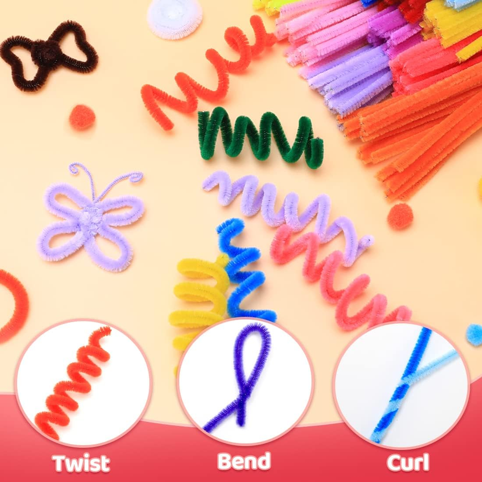 Red Pipe Cleaners for Crafts, 200Pcs, Chenille Stems for DIY Projecets ...