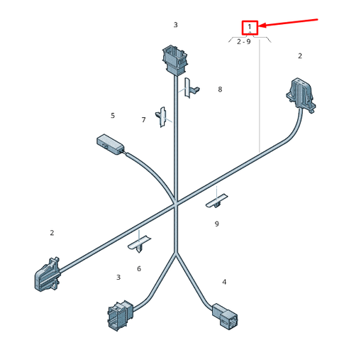 NEW AUDI RS7 SPORTBACK 4G REAR LID SPOILER ADAPTER CABLE LOOM ...