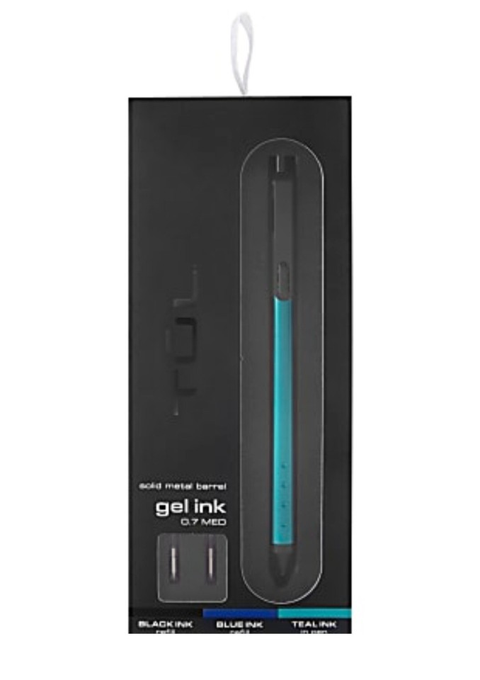 LOT of 3 TUL Fine Writing Solid Metal Barrel Retractable Gel Pens w ...