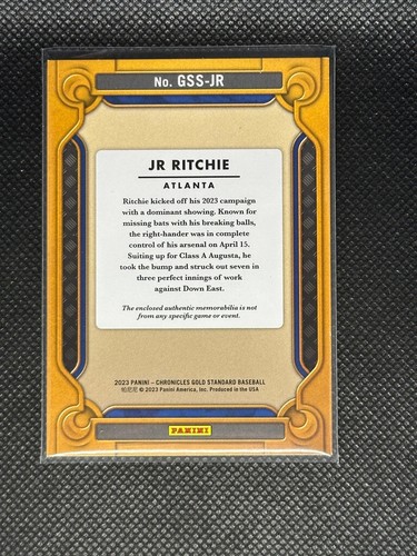 2023 Panini Chronicles - Gold Standard Swatches Gold #GSS-JR JR Ritchie ...