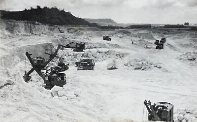 WWII Construction at US Air Base on Tinian Island Navy Sailor's Photo ...