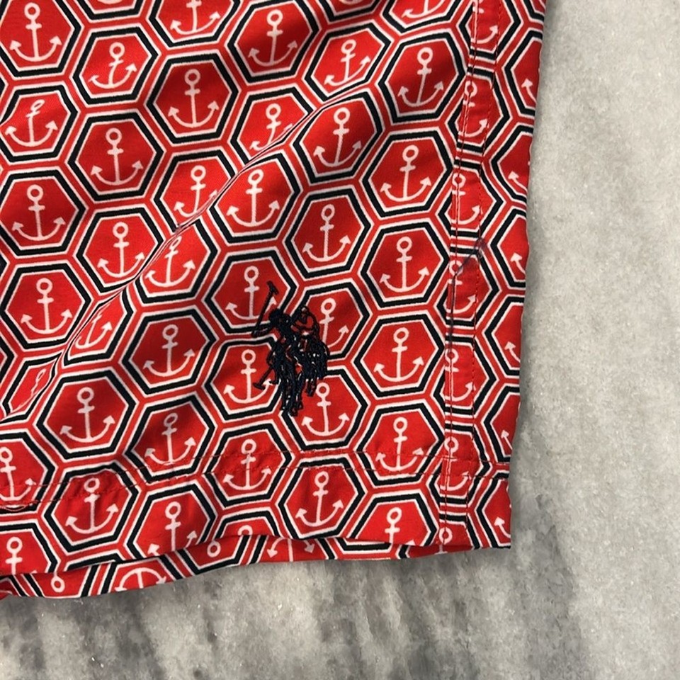 NWT US Polo Assn Men’s Swim Trunks Shorts Lined XL (2 pair) Fish Anchor ...