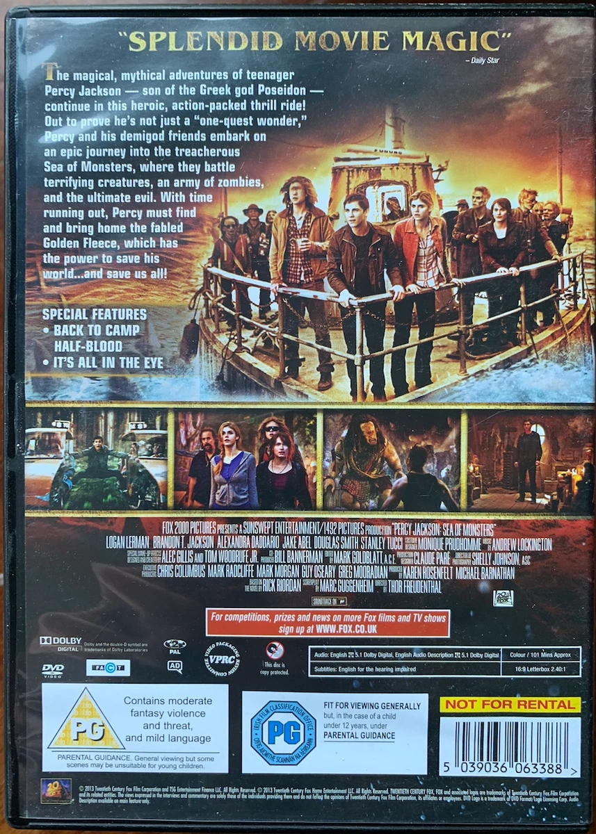 Percy Jackson Movie Sea Of Monsters Dvd