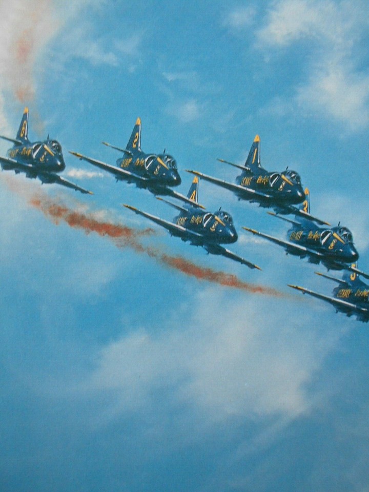 Aircraft print 'Blue Angels - US Navy Flying Display Team' FRAMED | eBay