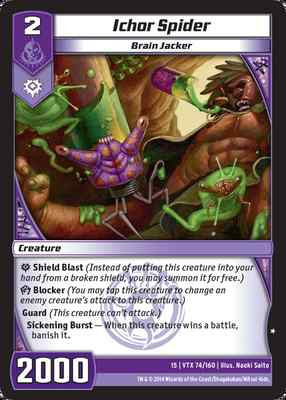 Kaijudo X1 ICHOR SPIDER Common #74/160 15VTX Vortex - DUEL MASTERS ...