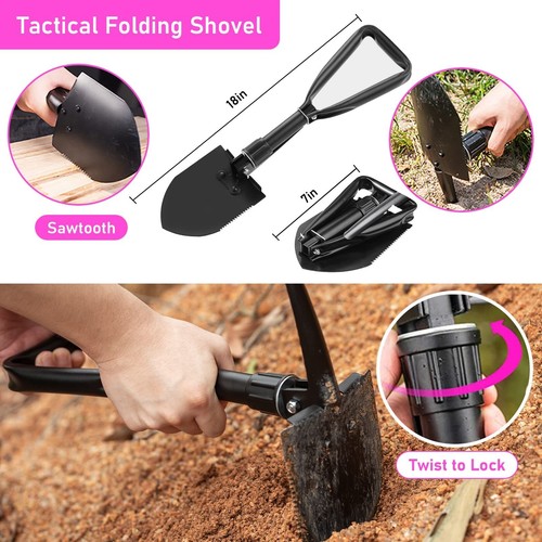 Pink Survival Kit for Women, Camping and Hiking Essentials with First ...