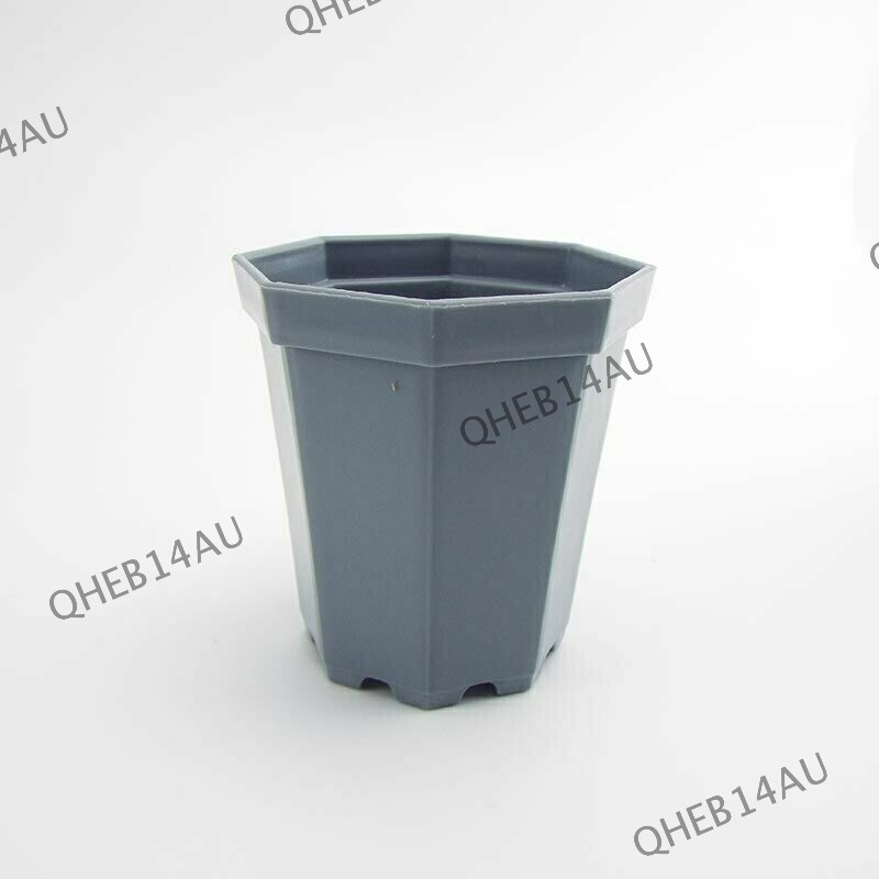 4pcs Smal Plastic Octagon Flower Pot Modern Home Office Desk Decorative ...