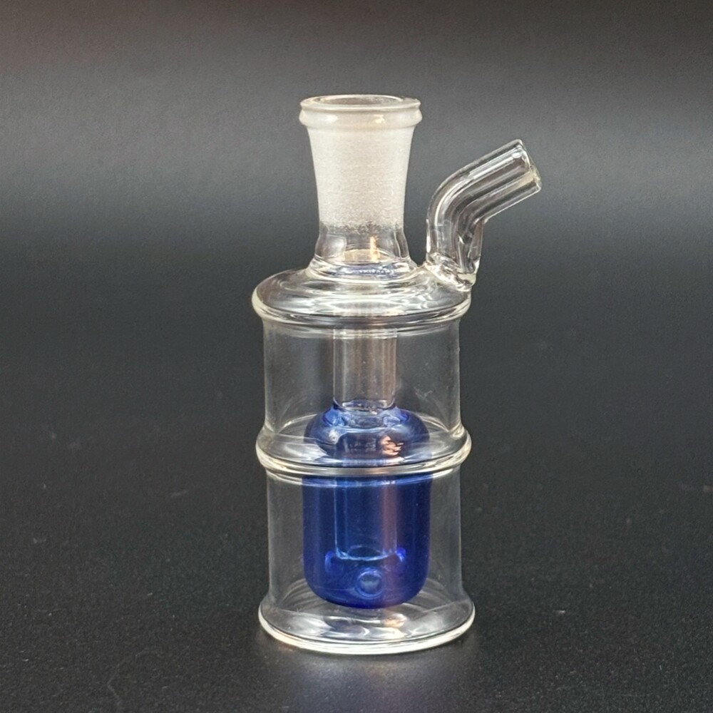 8cm Glass Bong Mini Recycler Hookah Water Pipe Bubbler w/Tube &10mm ...