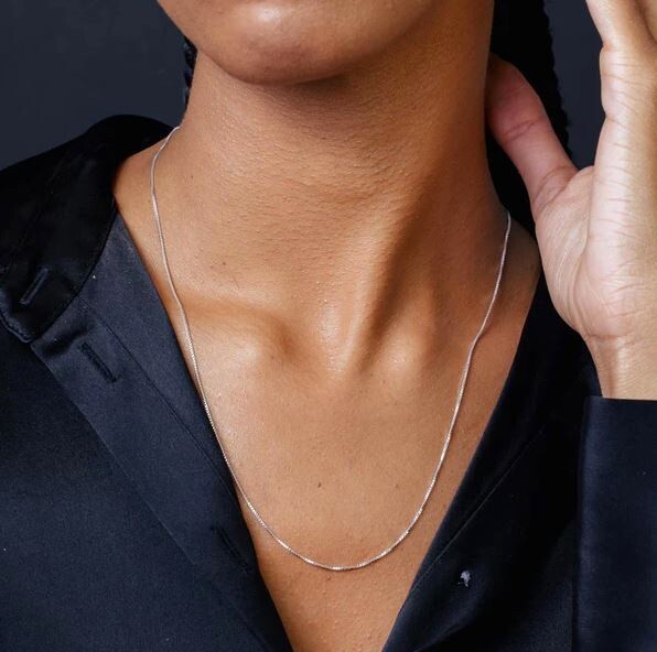 .925 Sterling Silver High Polished Greek Box Chain 0.6mm-5mm Necklace ...