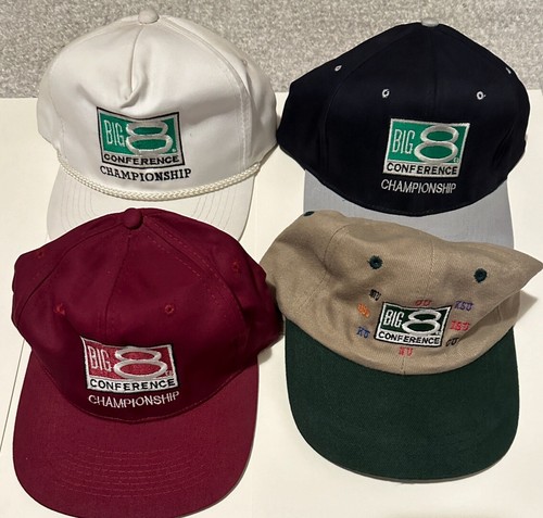 Rare Vintage Lot (4) Big 8 Eight Conference Hats Trucker Caps Excellent ...