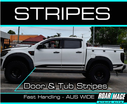 AM SIDE DOOR + TUB stripes kit decals fits 2012-2021 Ford Ranger Raptor ...