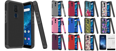 For Sharp Rouvo V FIH STTM21VAPP ShockProof Case Phone Cover + Tempered ...
