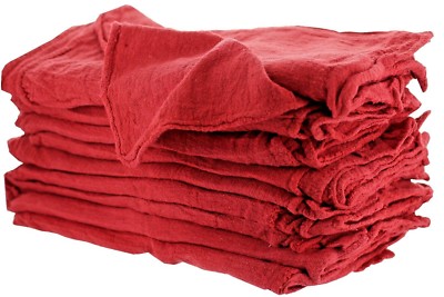 500 INDUSTRIAL A-GRADE SHOP RAGS / CLEANING TOWELS RED | eBay