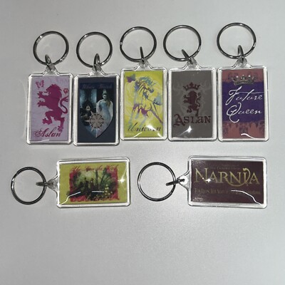 NOS Vintage NARNIA Disney Walden Keychain Lot Of 7 Key Rings Lion Witch ...