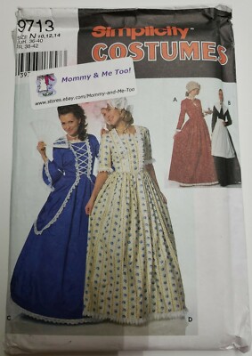 Simplicity Sewing Pattern 9713 Misses Puritan Centennial Dresses UnCut ...