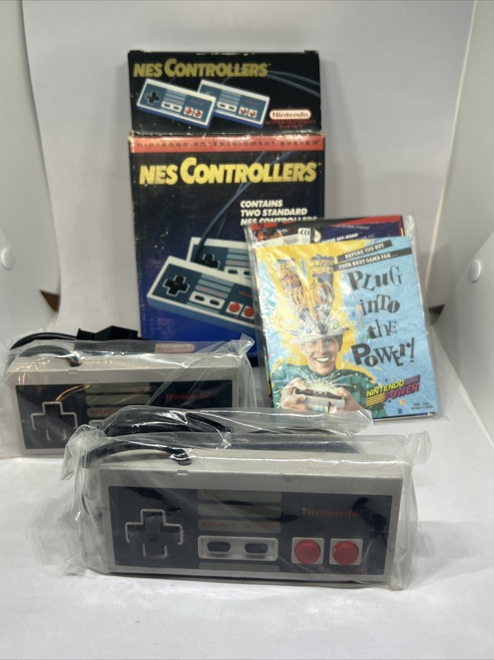 NEVER USED! Authentic Original Nintendo NES OEM Controllers Complete ...