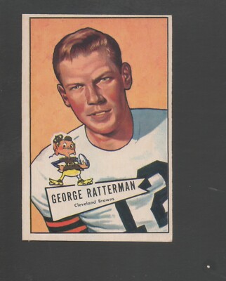 1952 Bowman Large Football Card #111 George Ratterman-Cleveland Browns ...