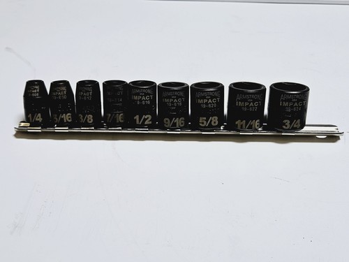 Armstrong 3/8dr Impact Sae Socket Set 9pc | eBay