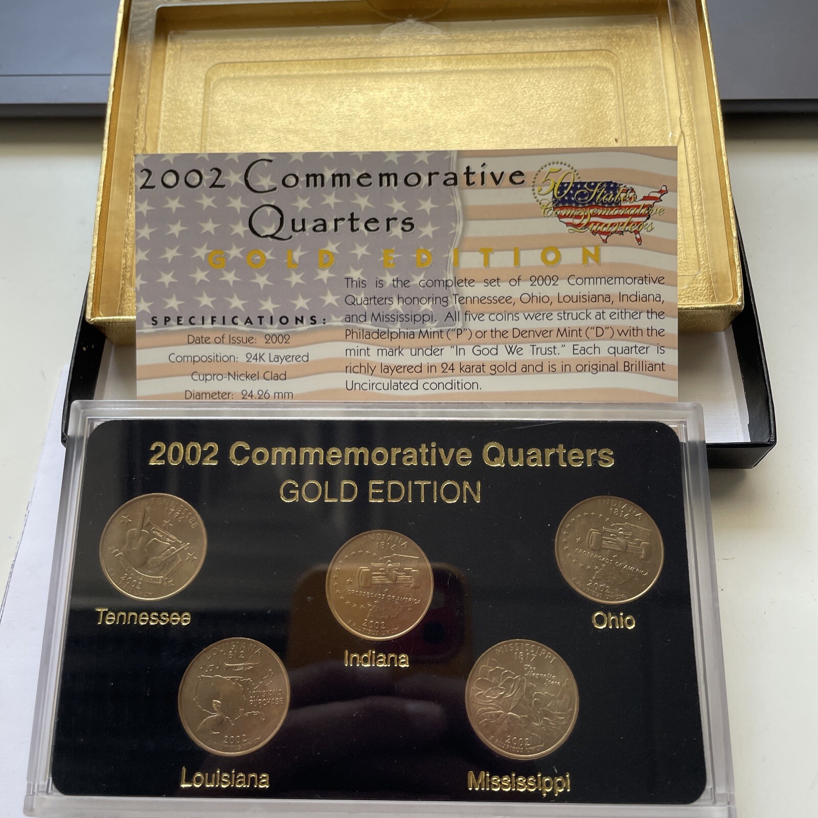 2008 ~ 50 States Commemorative Quarters ~ Gold Edition Set | eBay