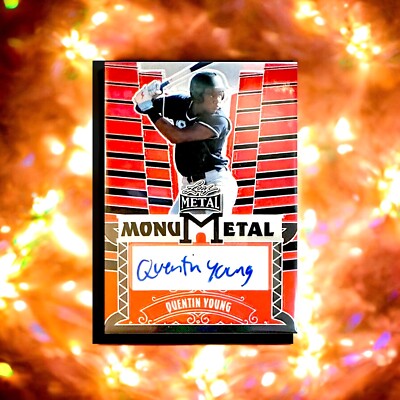 2024 Leaf Metal Quentin Young Monumetal Red Prismatic Auto SSP /20 Top ...