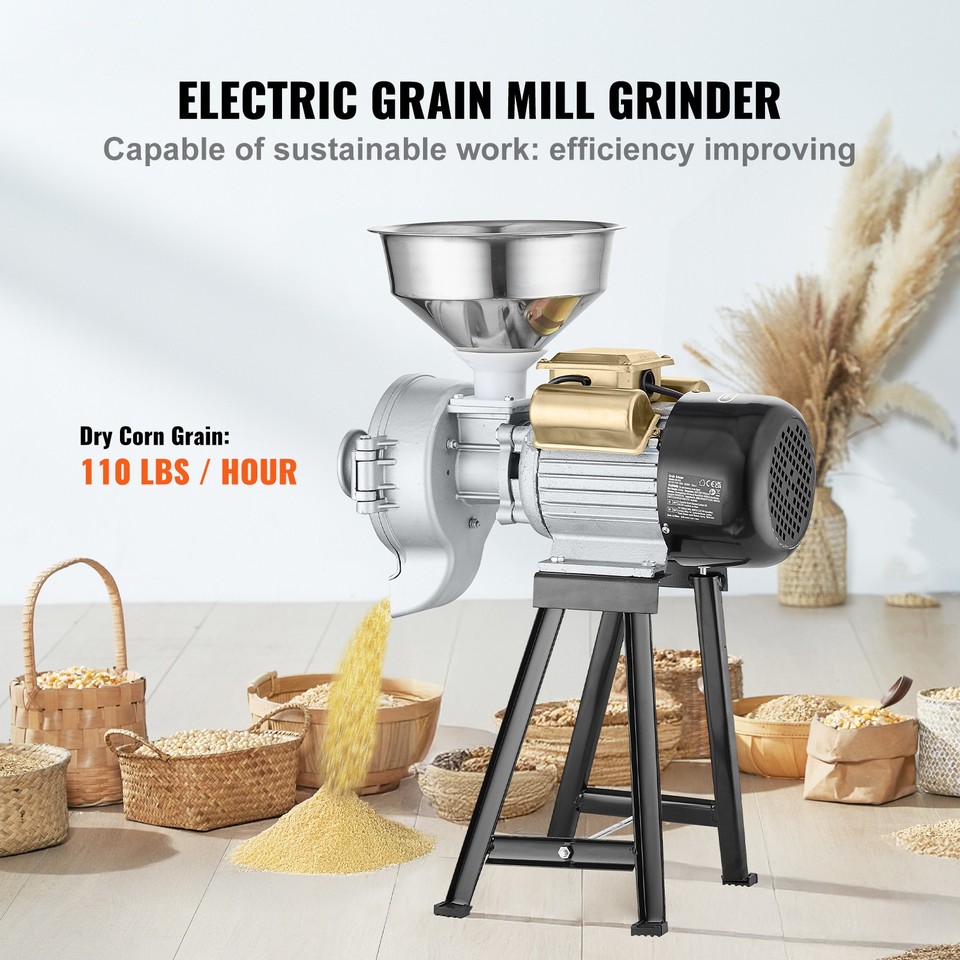 3000W 110V Electric Grain Grinder Corn Wheat Flour Cereal Mill Wet ...