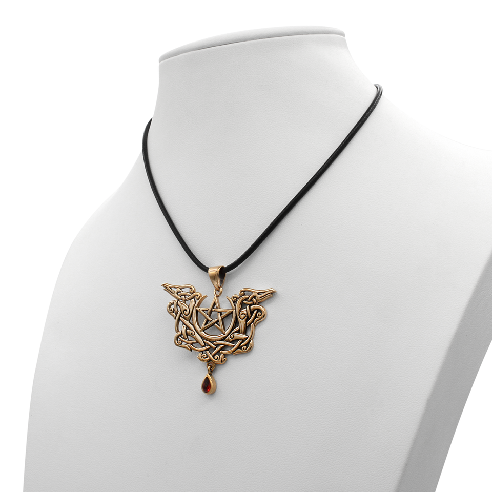 Bronze Dragon Pentacle Pentagram Pendant Dryad Design - Wiccan Pagan ...