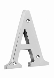 4" Tall Big & Bold Letter A in Bright Chrome 5055885082332 | eBay
