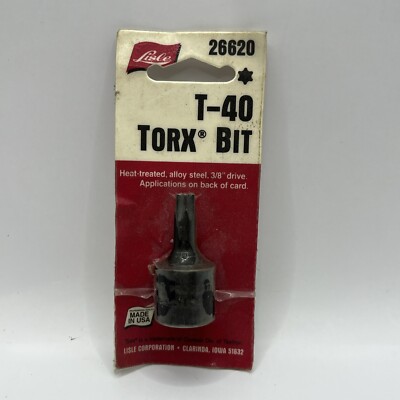 Lisle BITSOC T40 3/8D IMP INT TRX BLK NOS Torx Bit | eBay