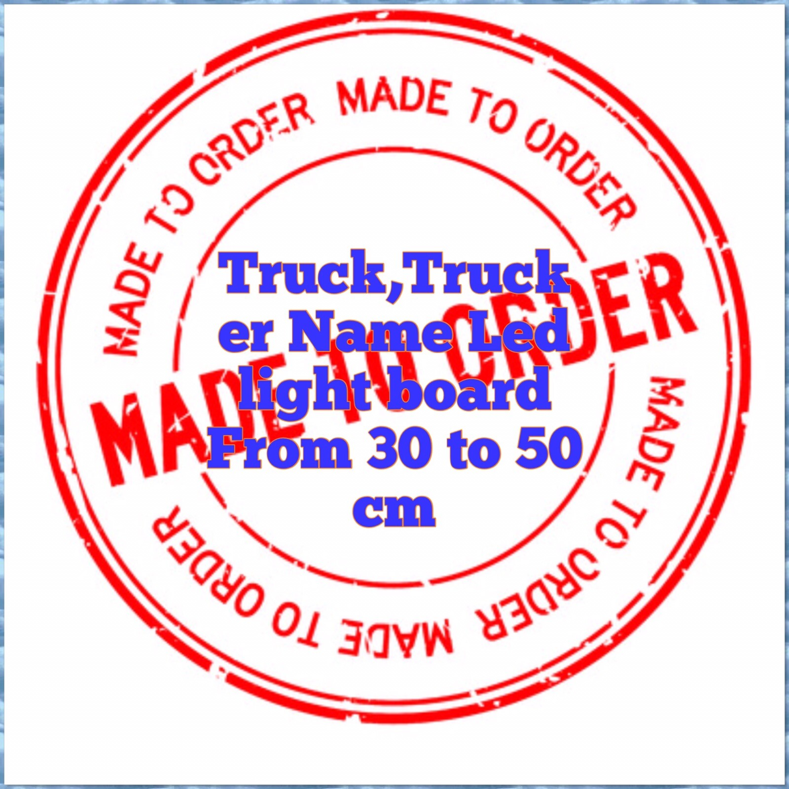 Made by order Trucker Name Plate Usb Led Light ,Truck ,Van, RGB Remote ...