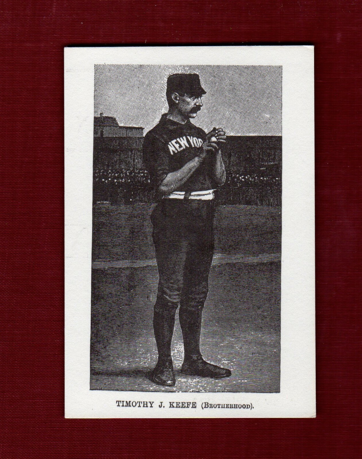 TIM KEEFE, New York Giants PL | 1890 Harpers Weekly woodcut TCMA 1973 ...