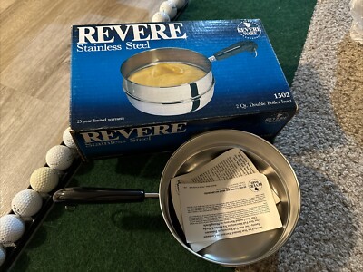 Double Broiler Winco SSDB-8 9 1/2" W/ 8 Qt Capacity Stainless Steel ...