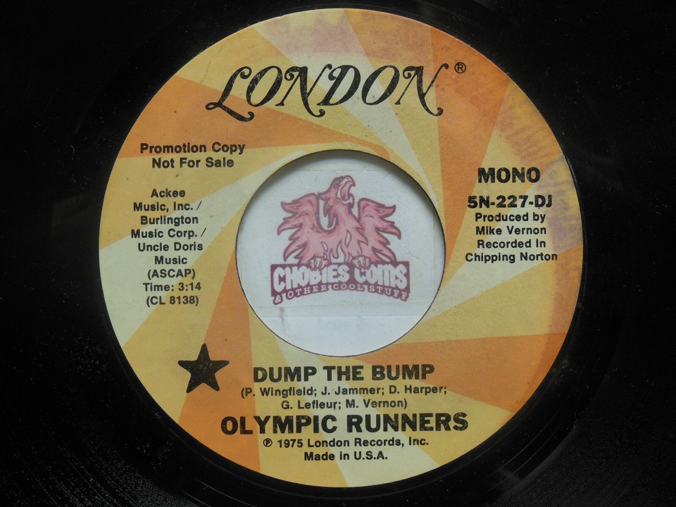 PROMO! Olympic Runners – Dump The Bump / Mono, 45 RPM VG+ (14A) | eBay