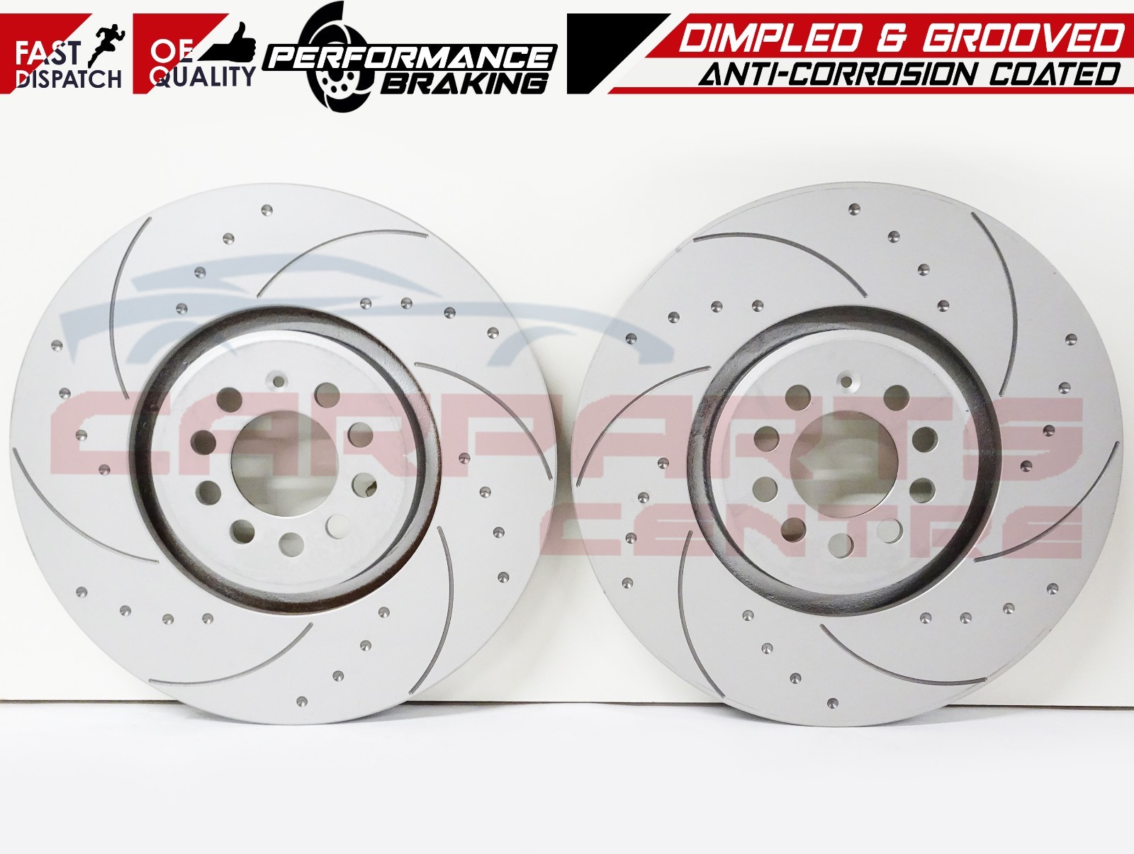 FOR VOLVO S60R V70R 2.5T REAR CROSS DIMPLED GROOVED BRAKE DISCS PAIR ...