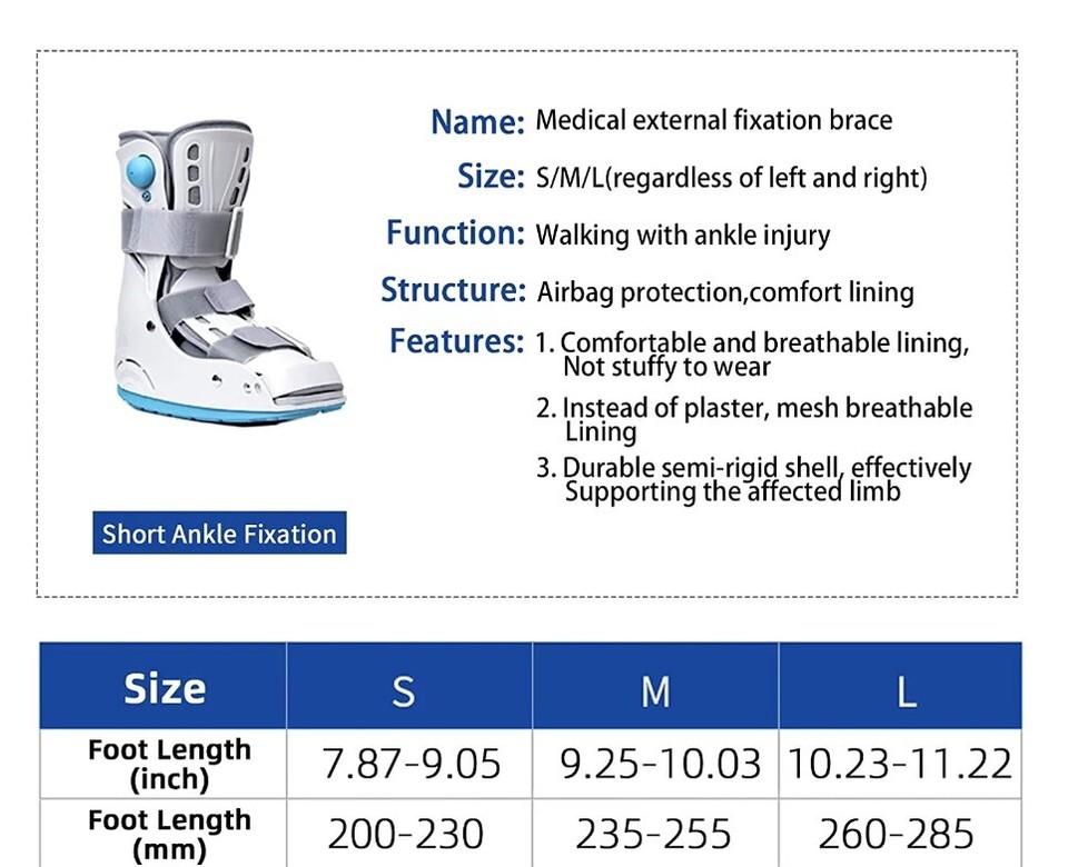 Air CAM walker boot Medical Inflatable Walking Boot, Orthopaedic Boot ...