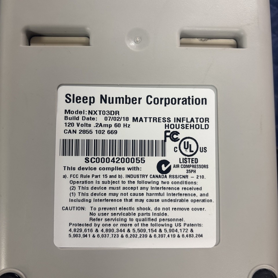 Sleep Number Model:NXT03DR Dual Air Pump Needs Repair -See Desc. | eBay