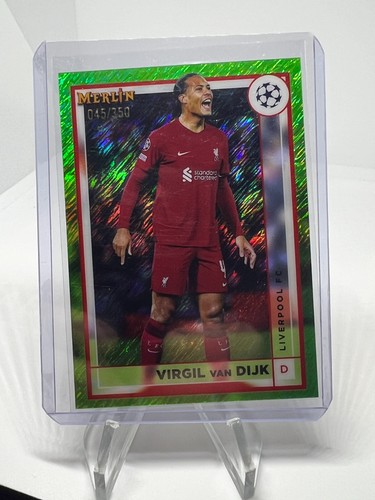 2022-23 Topps Merlin Chrome Virgil Van Dijk Neon Green Shimmer /350 #89 ...
