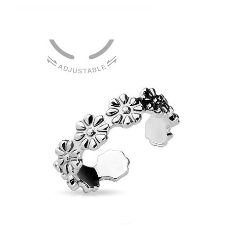 Toe Ring Adjustable Band Womens Foot Beach Diamante Body Jewellery ...