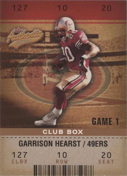 2003 Fleer Authentix - Garrison Hearst #47 Club Box /100 for sale ...