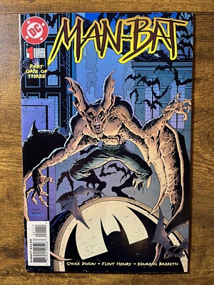 MAN-BAT 1 FLINT HENRY COVER CHUCK DIXON STORY COVER DC COMICS 1996 | eBay