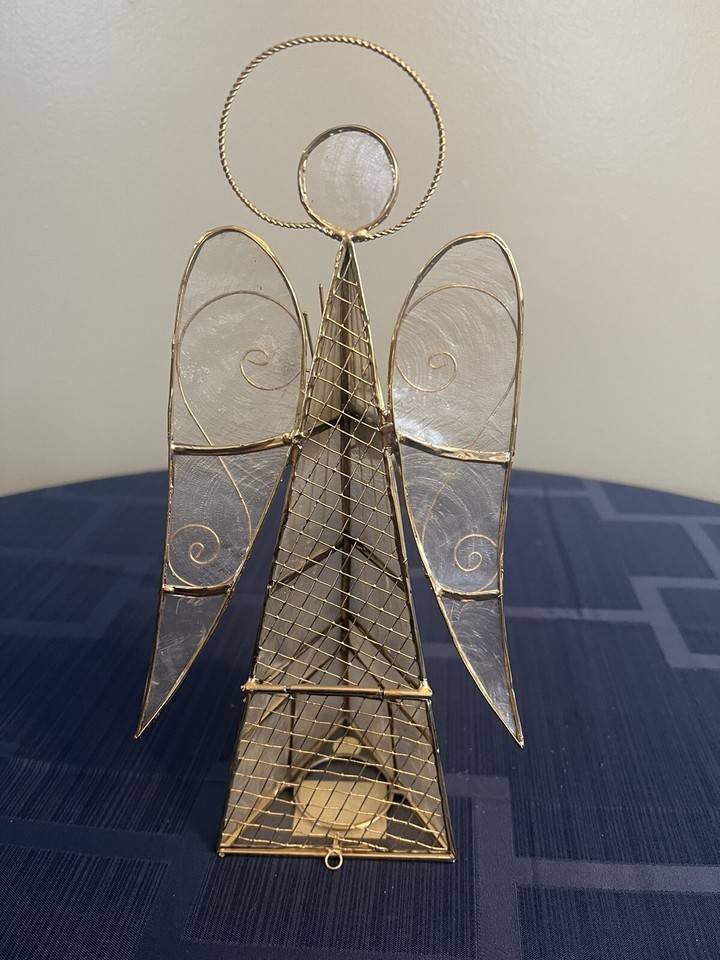 Capiz shell angel tea light candle holder | eBay