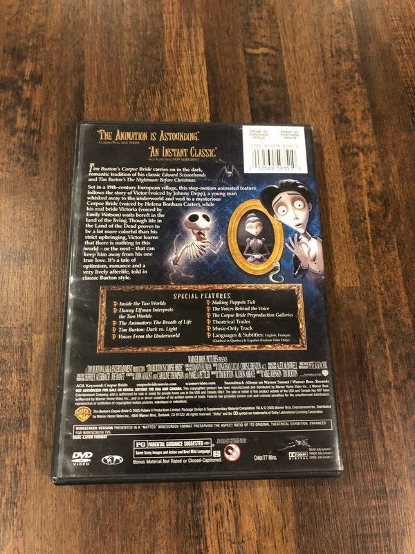 Tim Burton's Corpse Bride (DVD, 2005)- FREE SHIPPING!! 12569593510| eBay