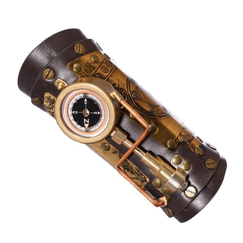 Steampunk Arm Sleeve with Compass Reusable Props Handmade Adult Armor ...